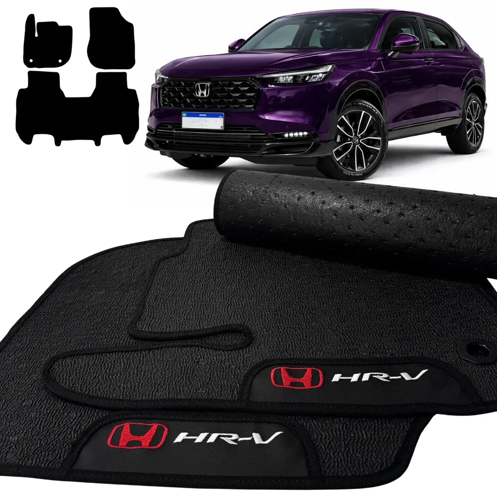 TAPETE BORRACHA PREMIUM HR-V 2022 A 2025 3 PEÇAS Tapetes Premium ...